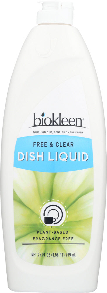 BIO KLEEN: Dish Liquid Free & Clear, 25 oz – Plasternatives Household
